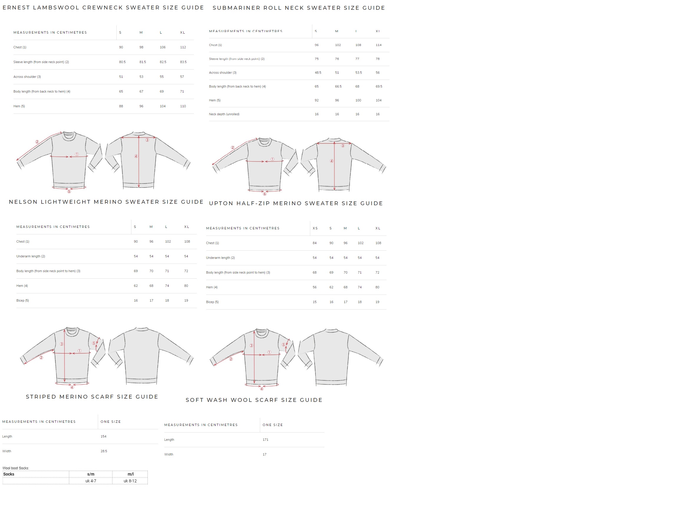 Shackleton Size Guide