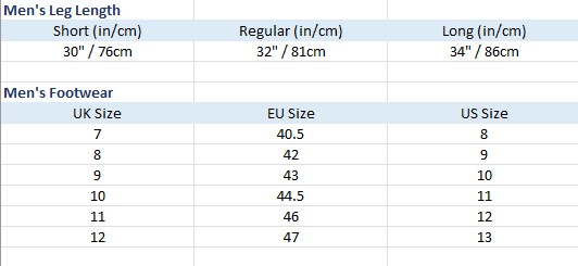 Weird Fish Size Guide