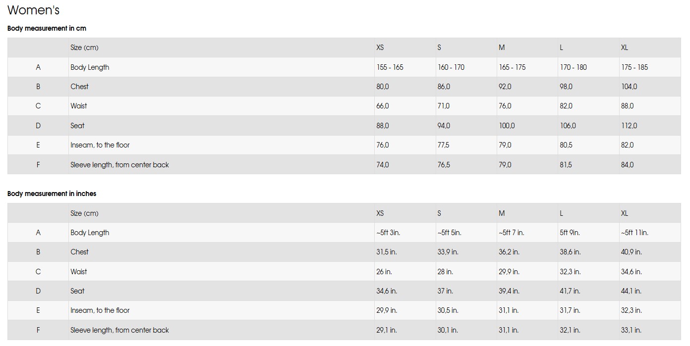 Elevenate Size Guide