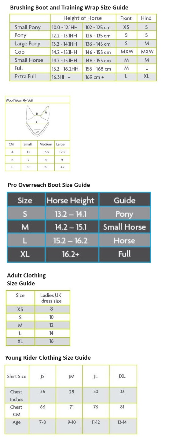 Woofwear Size Guide