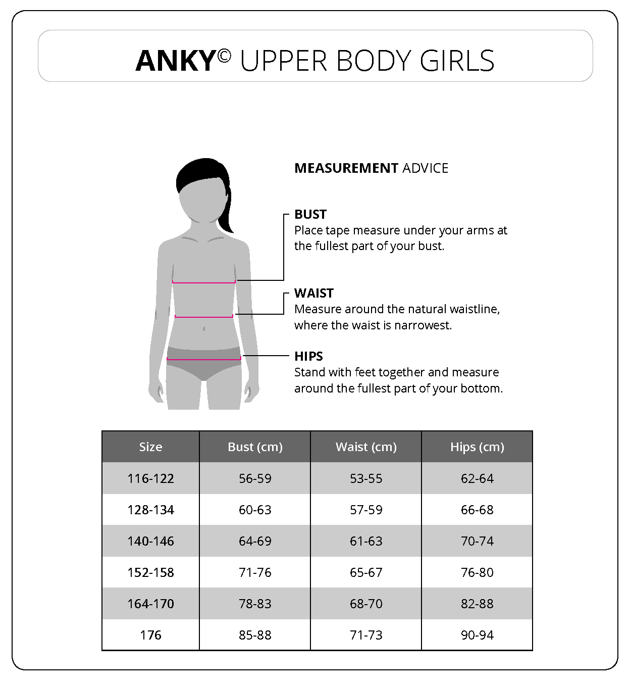 Anky Size Guide