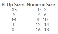 Be Up Size Guide