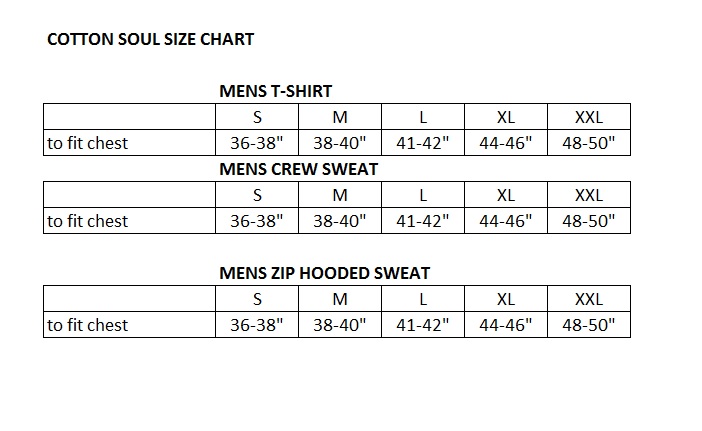 Cotton Souls Size Guide