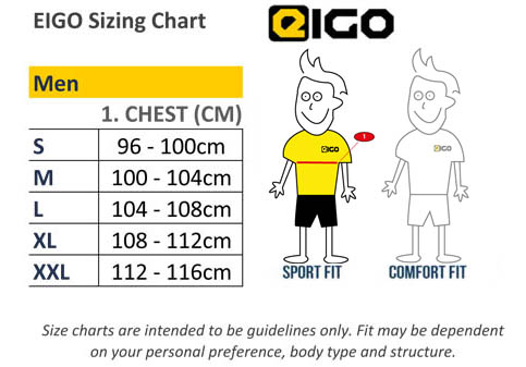 Eigo Size Guide