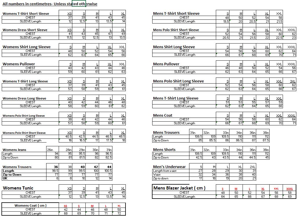 Giorgio Di Mare Size Guide