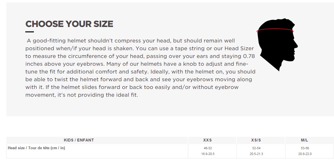 Rossignol Size Guide