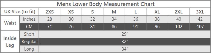 Keela Size Guide