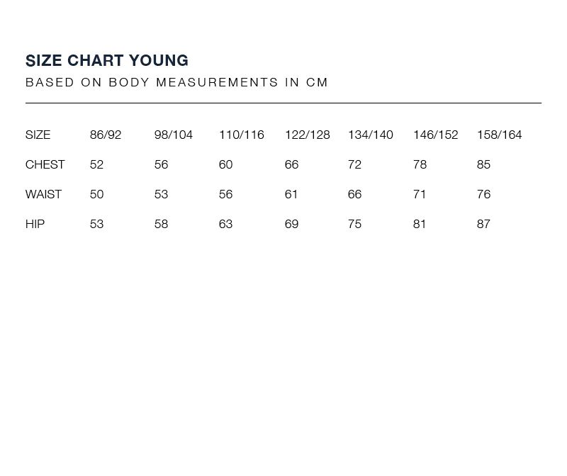 KnowledgeCotton Apparel Size Guide