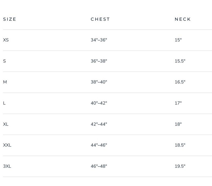 Kronstadt Size Guide