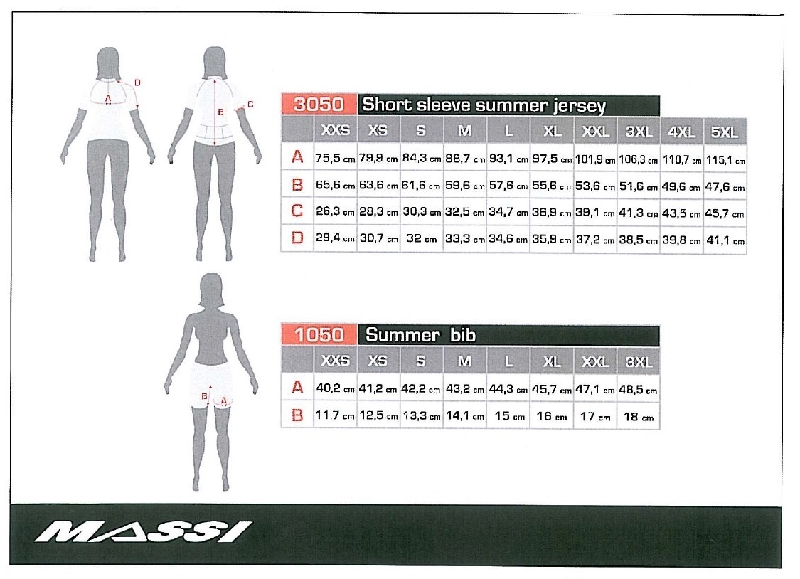 Massi Size Guide