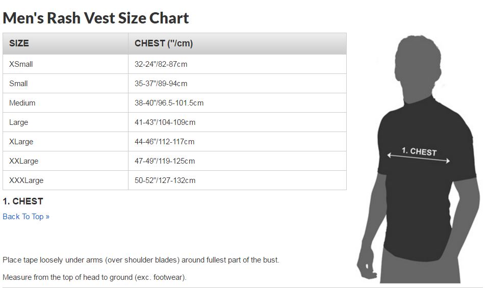 Osprey Surf Size Guide
