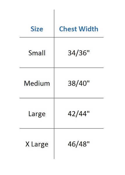 Show Your Support Size Guide