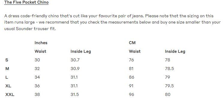 Sounder Golf Size Guide