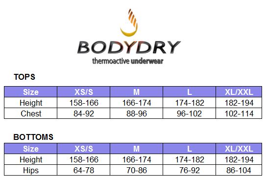 BodyDry Size Guide
