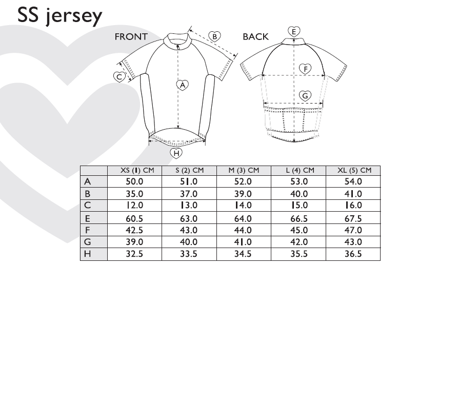 Pissei Size Guide