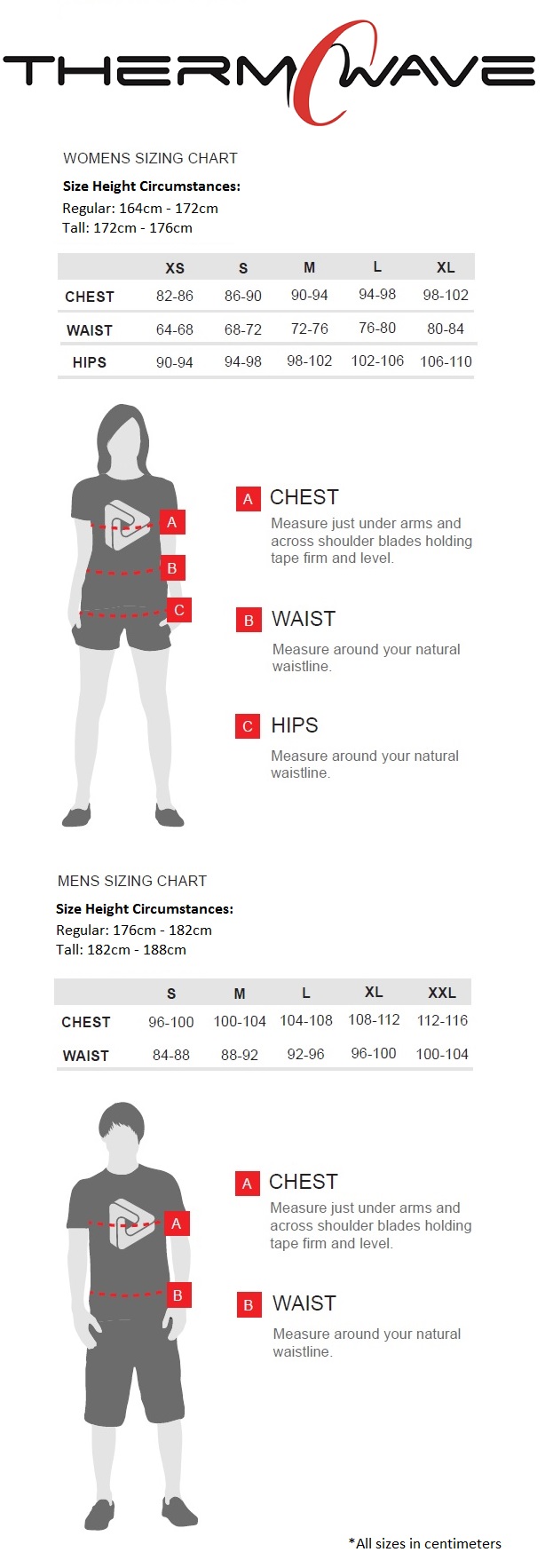 Thermowave Size Guide