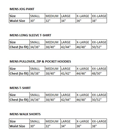 Threepoint Size Guide