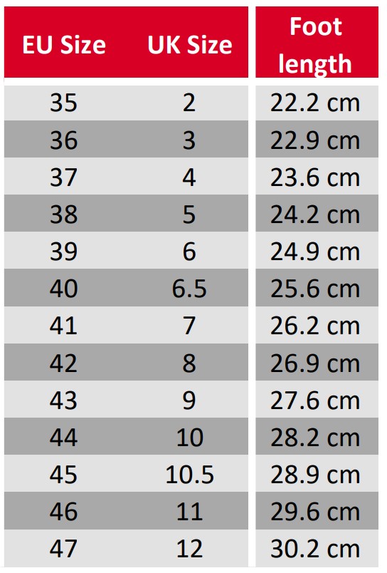 V Italia Size Guide
