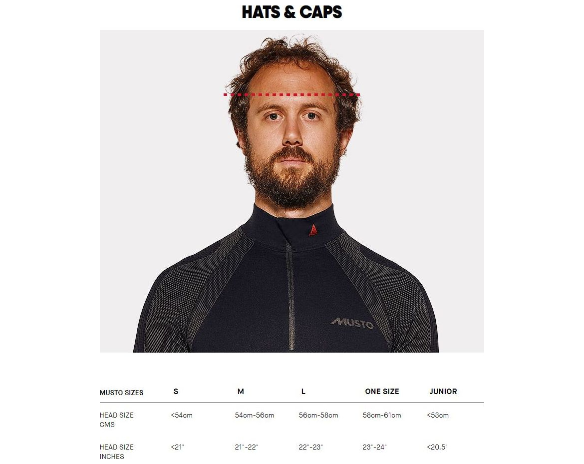 Musto Size Guide